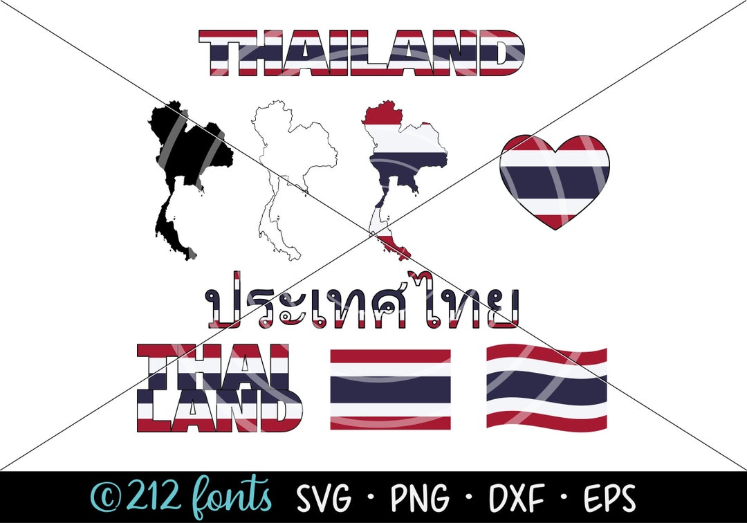 Thailand Flag and Country Svg Pack Thailand SVG Thailand - Etsy