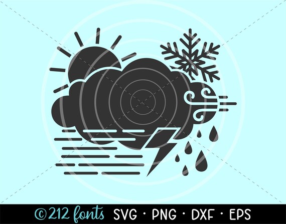 Weather SVG Meteorology Png Dxf & Eps Digital Weather - Etsy