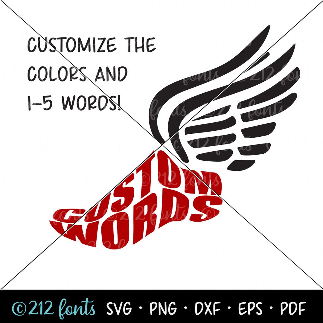 Custom Track & Field Shoe Clip Art, Choose Colors and Words Svg Format ...