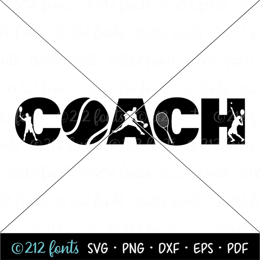 Tennis Coach Graphic, Sports Art, SVG Cut File (digital Download) - Etsy