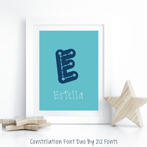 Constellation Star Font, Font Made of Stars, Constellations Dingbat ...