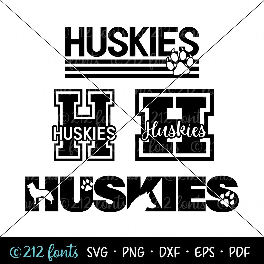 Huskies Mascot SVG: School Team Graphics (digital Download) - Etsy