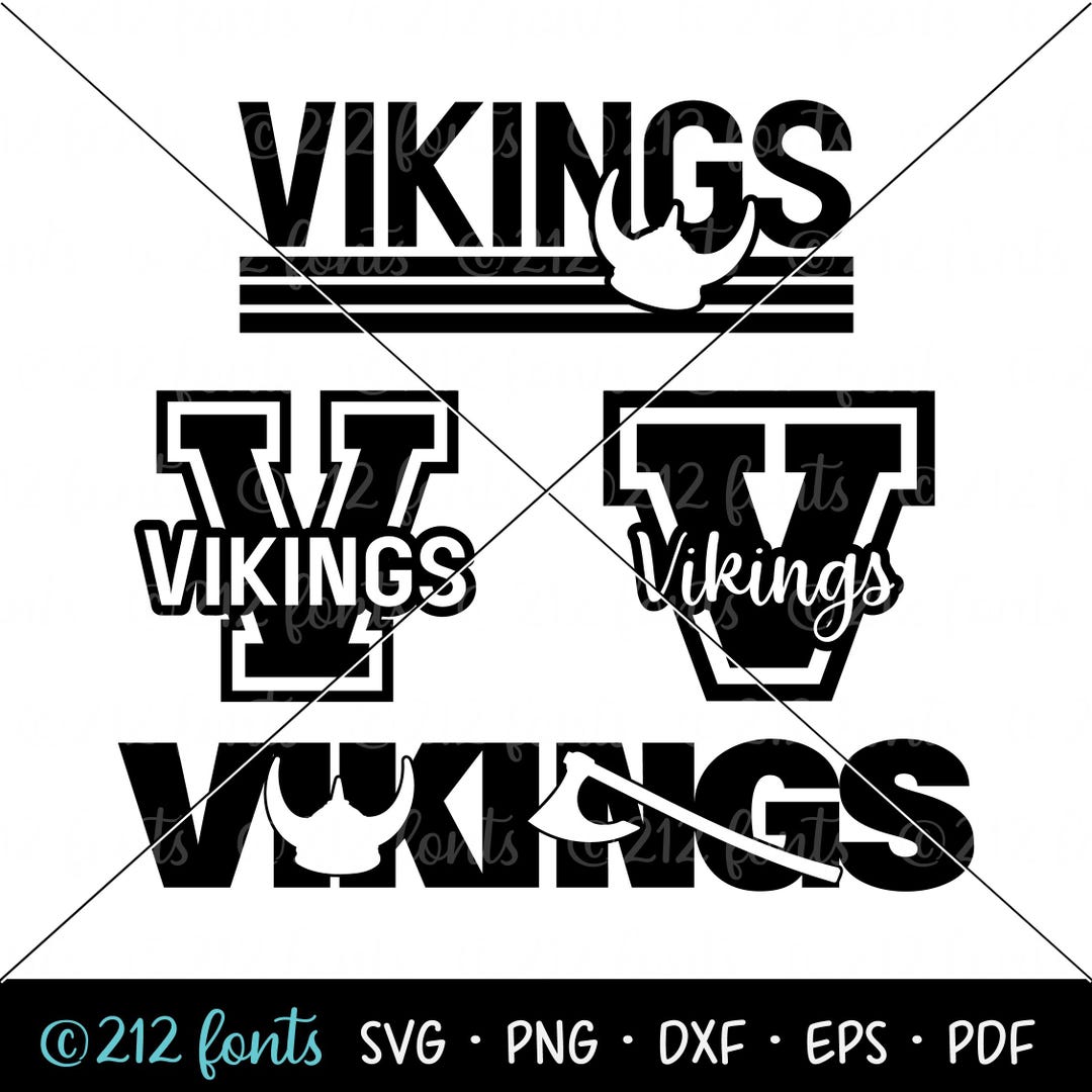 Vikings Mascot SVG: School Team Graphics (digital Files) - Etsy