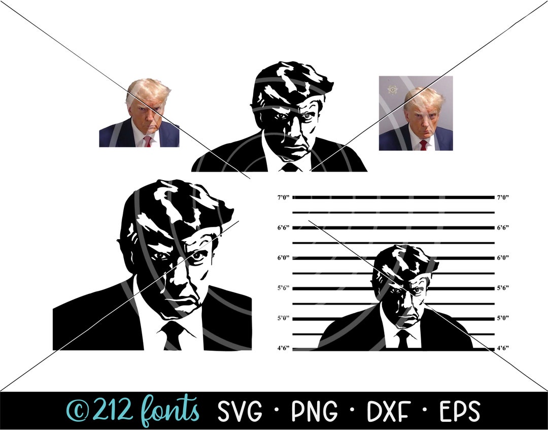 Trump Mugshot Digital Pack, Donald Trump Mugshot Png, Trump Shirt File ...
