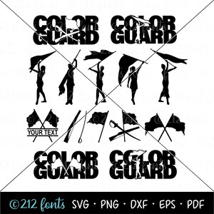 Color Guard SVG Pack: Flags, Sabre, Rifle (digital Files) - Etsy
