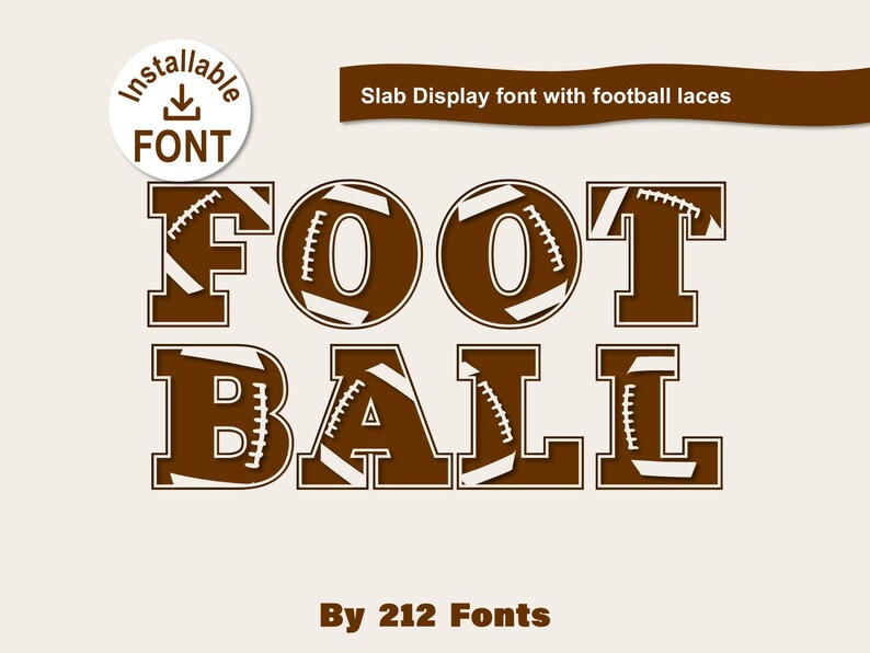 Football Slab Font: Layered Outline, Sports Dingbat (OTF) - Etsy Australia