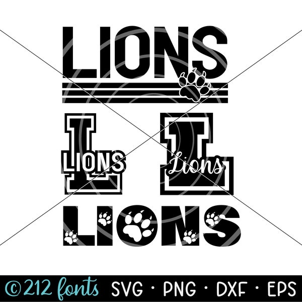 Lion Mascot Svg - Etsy