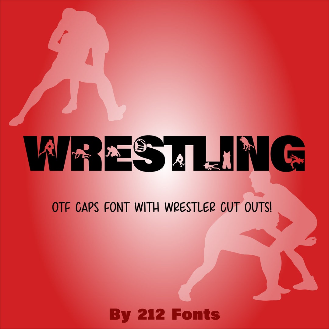Wrestling Alphabet Svg Font, Font Made of Wrestler Letters, Wrestling ...