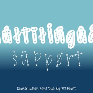 Constellation Star Font Duo: Zodiac Alphabet & Dingbats (OTF) - Etsy