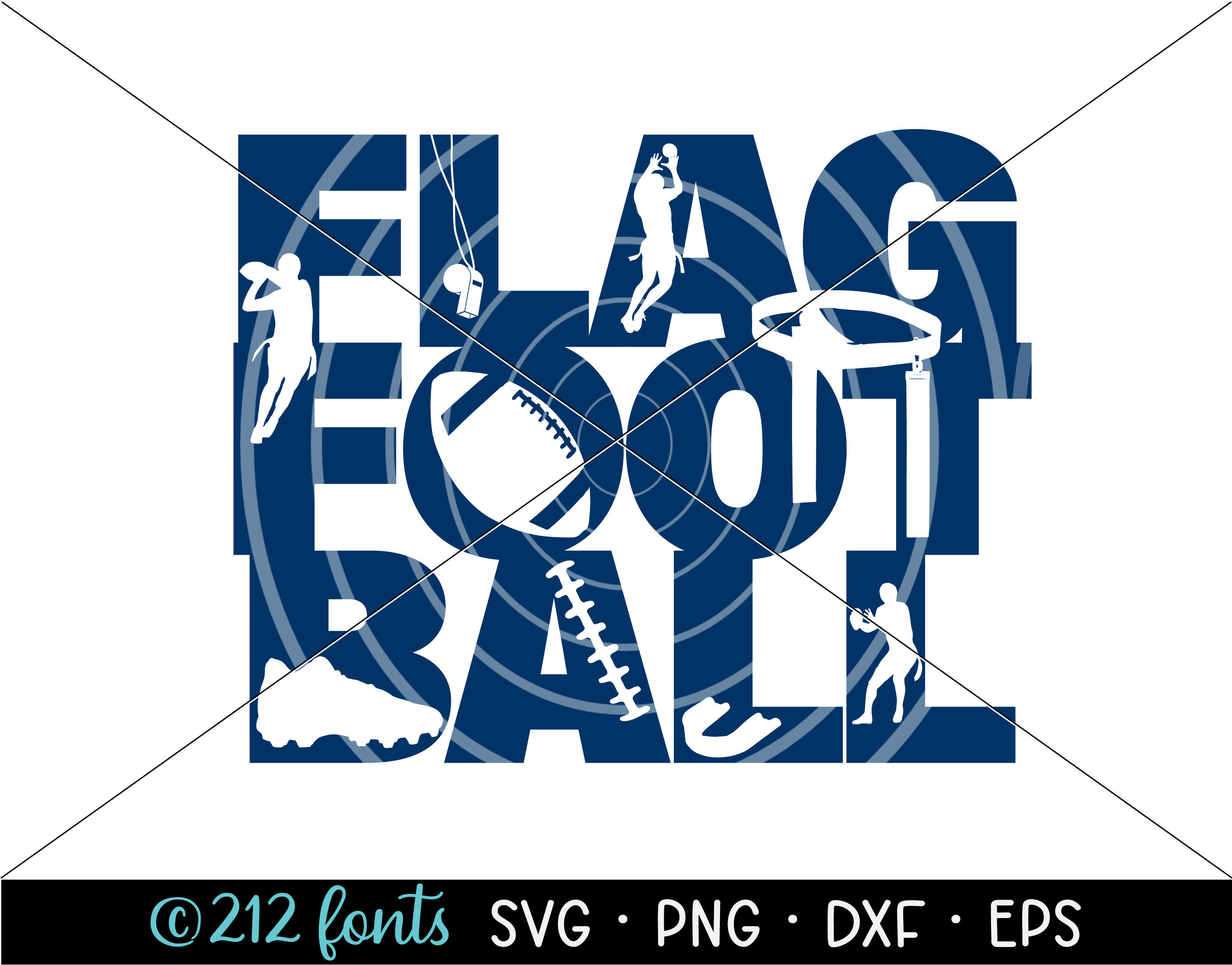 Flag Football Word Art SVG: Coach Graphics (digital Download) - Etsy