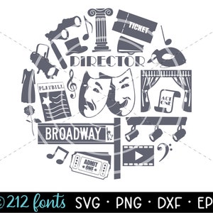 Theatre Circle SVG: Drama Teacher, Broadway Art (digital Download) - Etsy