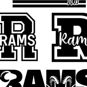 Rams Mascot SVG Pack, Rams School Png, Rams School Mascot Art, Coach ...