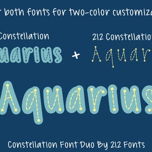 Constellation Star Font, Font Made of Stars, Constellations Dingbat ...