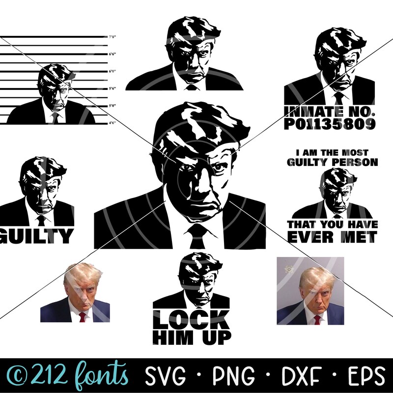 Trump Mugshot Png - Etsy