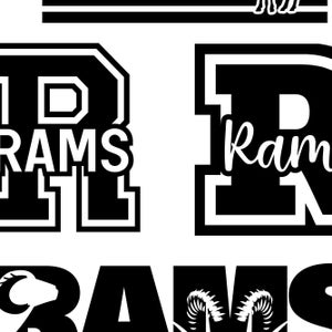 Rams Mascot SVG Pack: School Team Graphics (digital Files) - Etsy