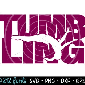 Tumbling Word Gymnast SVG Png Jpg, Digital Tumbling JPG, Tumbling ...