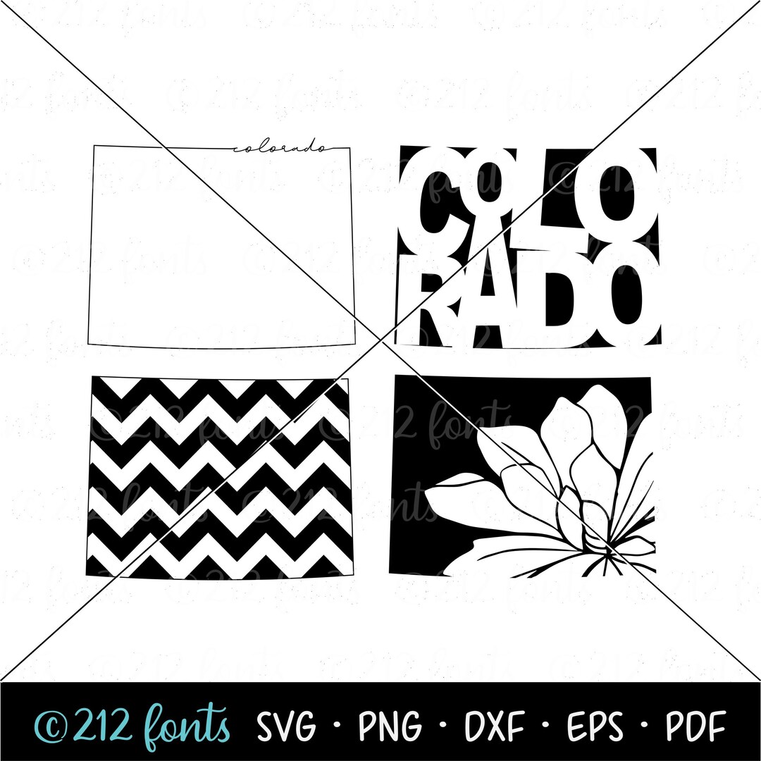 Colorado Outline Map PNG, Colorado SVG Silhouette Map, Digital Colorado ...