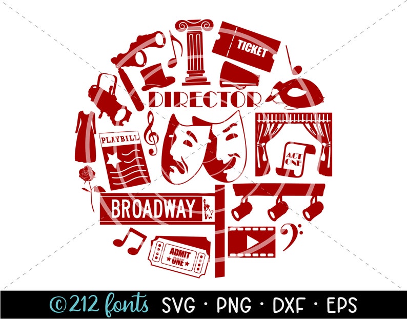 Theatre Circle SVG: Drama Teacher, Broadway Art (digital Download) - Etsy