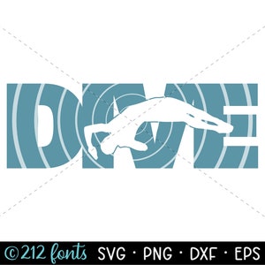 Dive Silhouette Clip Art, Diver Png, Jpg Svg Format, Digital Diveteam ...