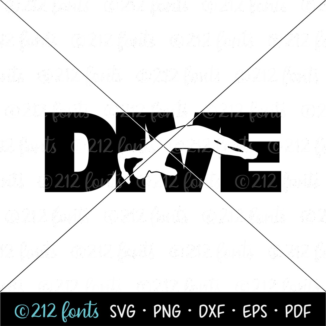 Dive Silhouette Clip Art, Diver Png, Jpg Svg Format, Digital Diveteam ...