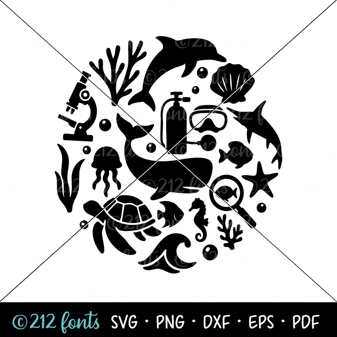 Marine Biology SVG, Ocean Science Teacher Png, Scuba Diver Svg ...