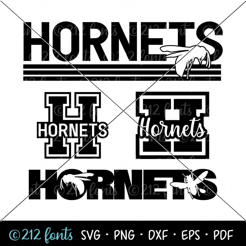 Hornets Mascot SVG Graphics Pack: School Team Art (digital Download) - Etsy