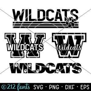 Wildcats Mascot SVG, Wildcat School Png, Wildcats Svg, School Mascot ...