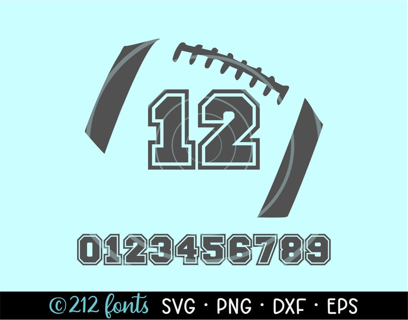 Football Laces & Numbers Clip Art Svgs Football PNG Jpg Eps - Etsy