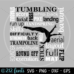 Tumbling Clip Art, Gymnastics Png, Jpg Svg Format, Digital Tumbler JPG ...