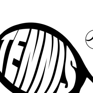 Tennis Racquet Word Art, Tennis Racket Png, Jpg Svg Format, Digital ...