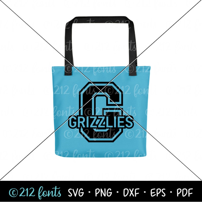Grizzlies Mascot SVG Graphics Pack: School Team Art (digital Download ...