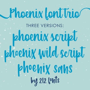 Phoenix Script Font, Clean Script OTF, Serif, Sans Serif and Handwritten Script, Phoenix Script ...