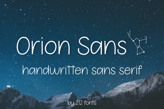 Orion Sans Font Clean Handwritten OTF Sans Handwriting Font | Etsy