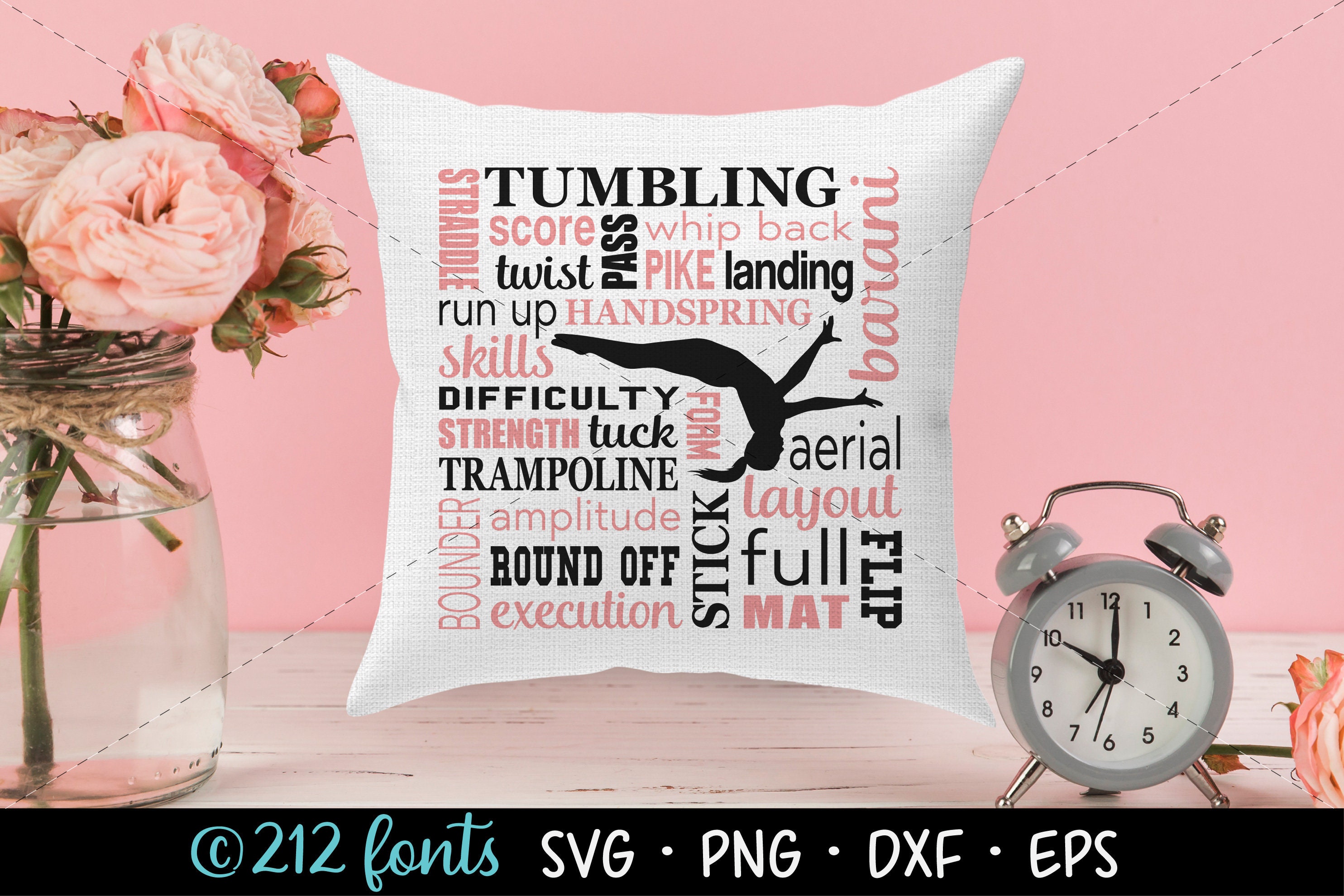 Tumbling Clip Art Gymnastics Png Jpg Svg Format Digital - Etsy Canada