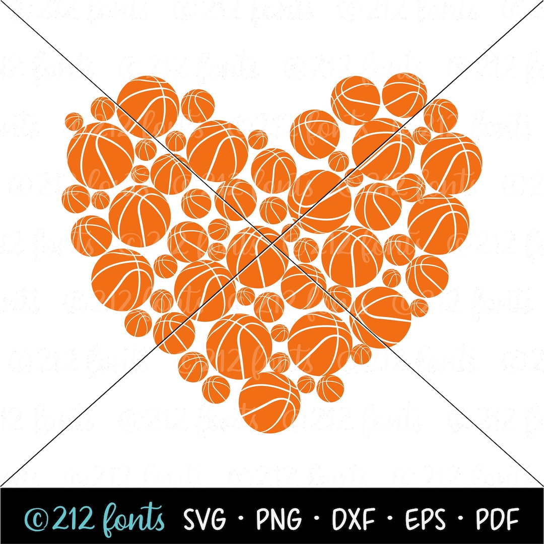 Basketball Heart SVG, Basketball Png, Jpg and SVG Format, Digital ...