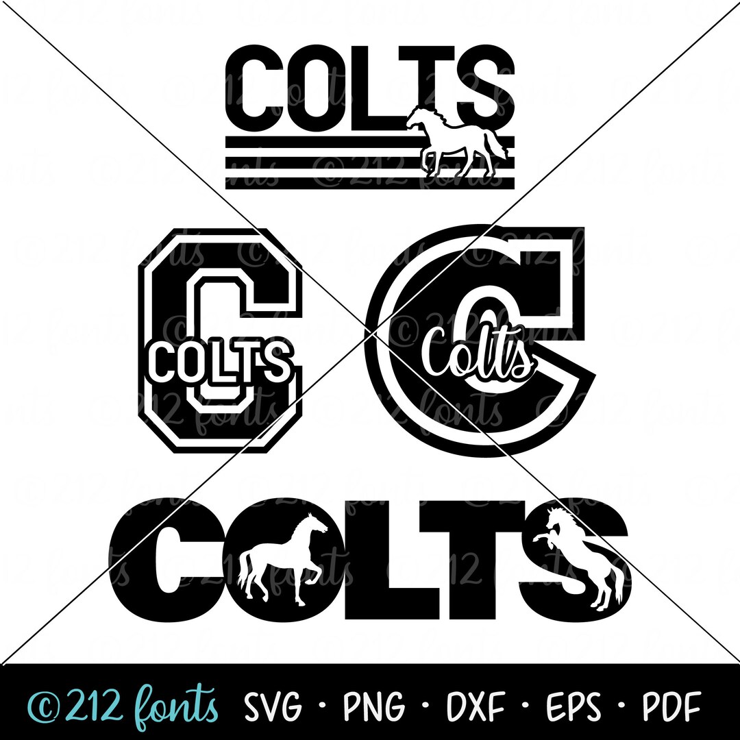 Colts Mascot SVG Graphics Pack: School Team Art (digital Download) - Etsy