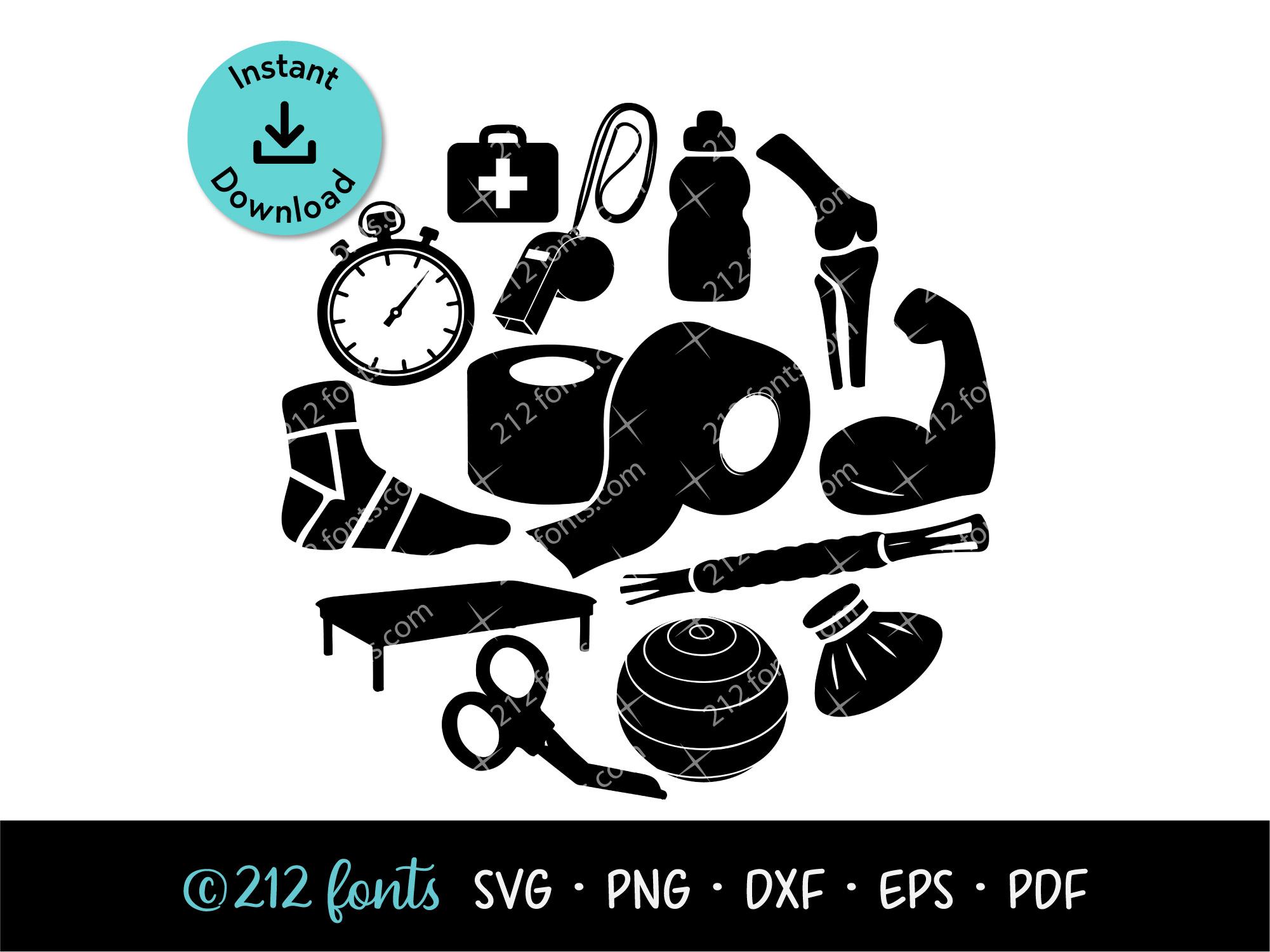 Athletic Trainer SVG: Sports Medicine Clipart (digital Files) - Etsy