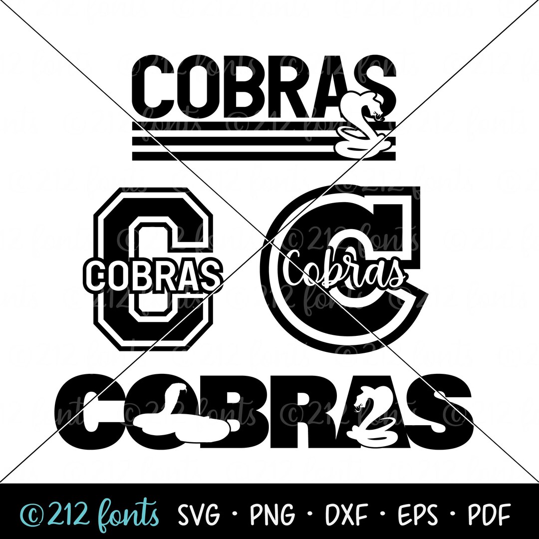 Cobras Mascot SVG Graphics Pack, Cobras School Png, School Mascot Art ...