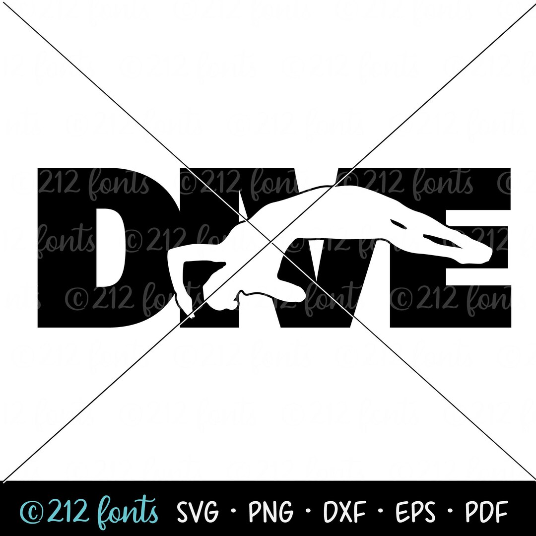 Women's Dive Silhouette Clip Art, Diver Png, Jpg Svg Format, Digital ...