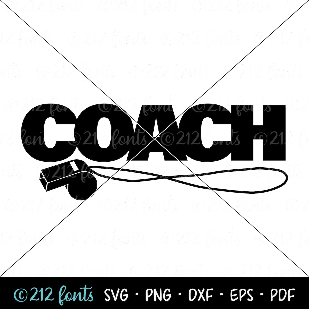 Coach Whistle Clip Art Svgs, Coach PNG Jpg Eps, Digital Coach Graphics ...