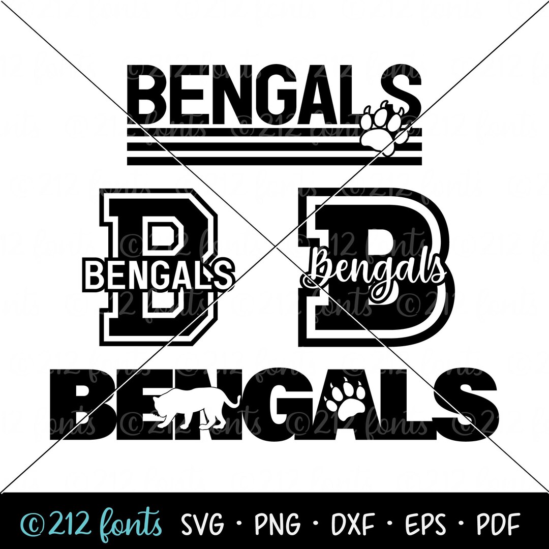 Bengals Mascot SVG Graphics Pack: School Team Art (digital Download) - Etsy