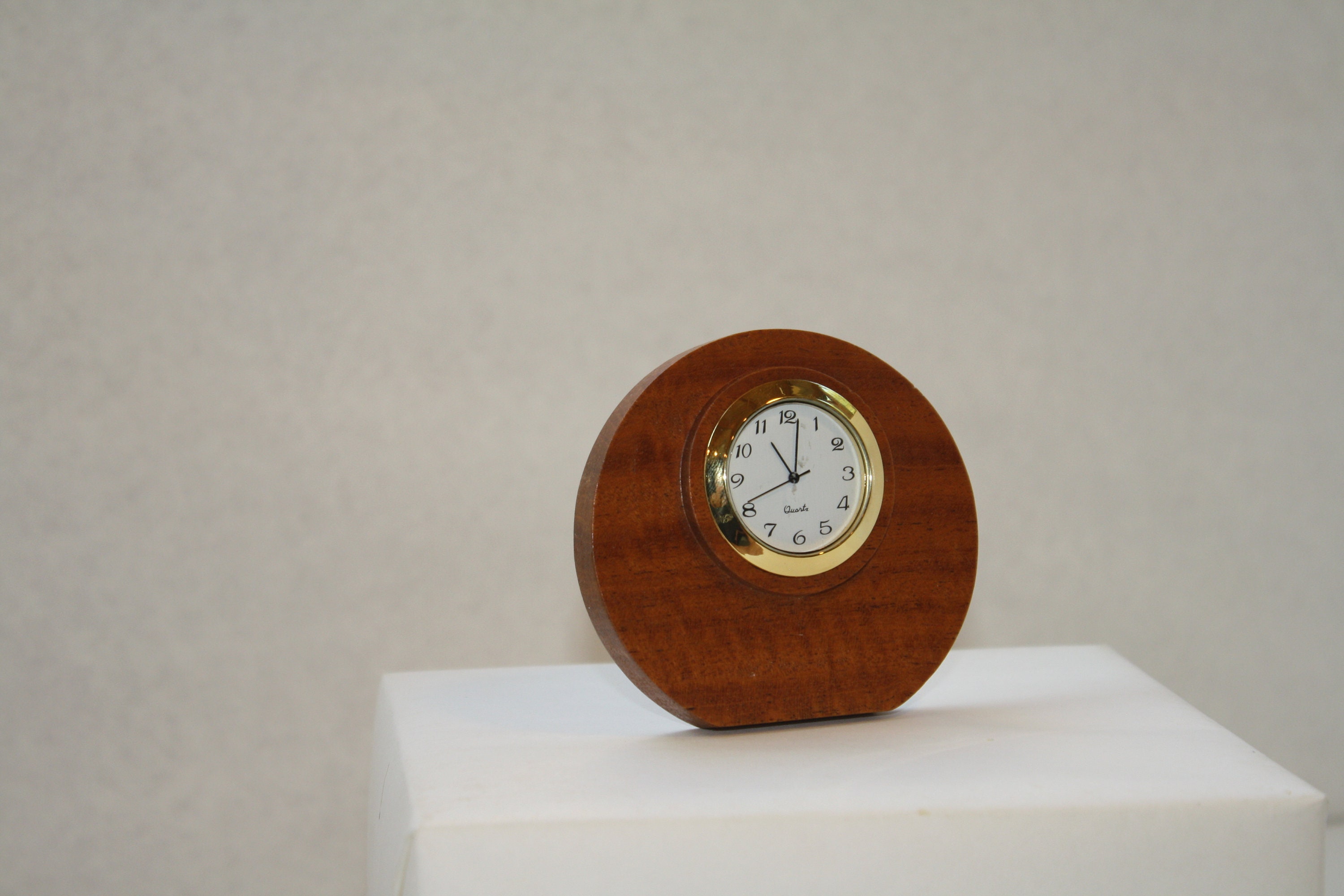 Osage Orange Circular Desk Clock - Etsy