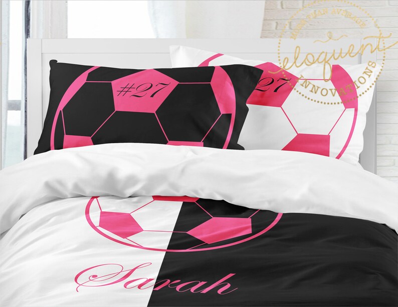 Soccer Comforter Set for Girls or Boys Personalized Soccer - Etsy
