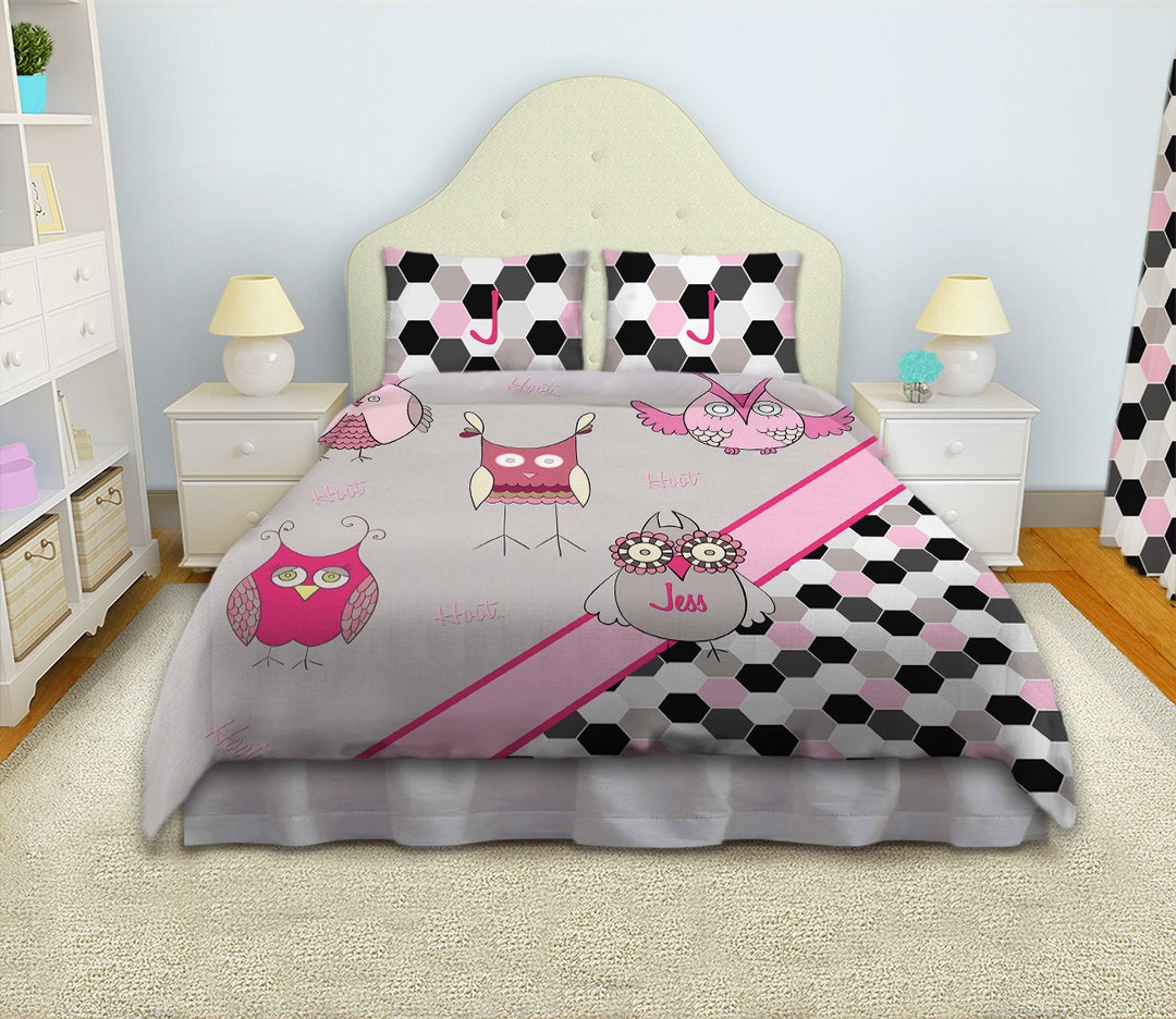 Owl Bedding Coordinates Twin Queen King Owl Bedding Set - Etsy