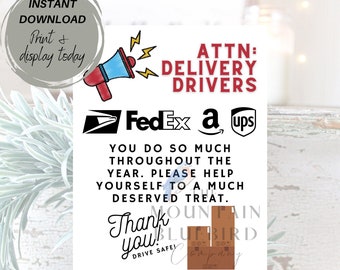 Delivery Snack Sign - Etsy