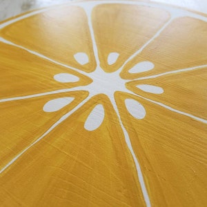 Round Tray With Handles, Lemon Slice Tray, Summer Decor, Serving Tray ...