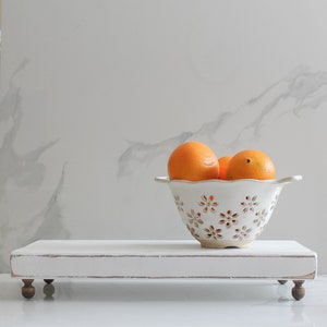 Farmhouse Footed Wood Pedestald Riser Plant Stand or Candle - Etsy