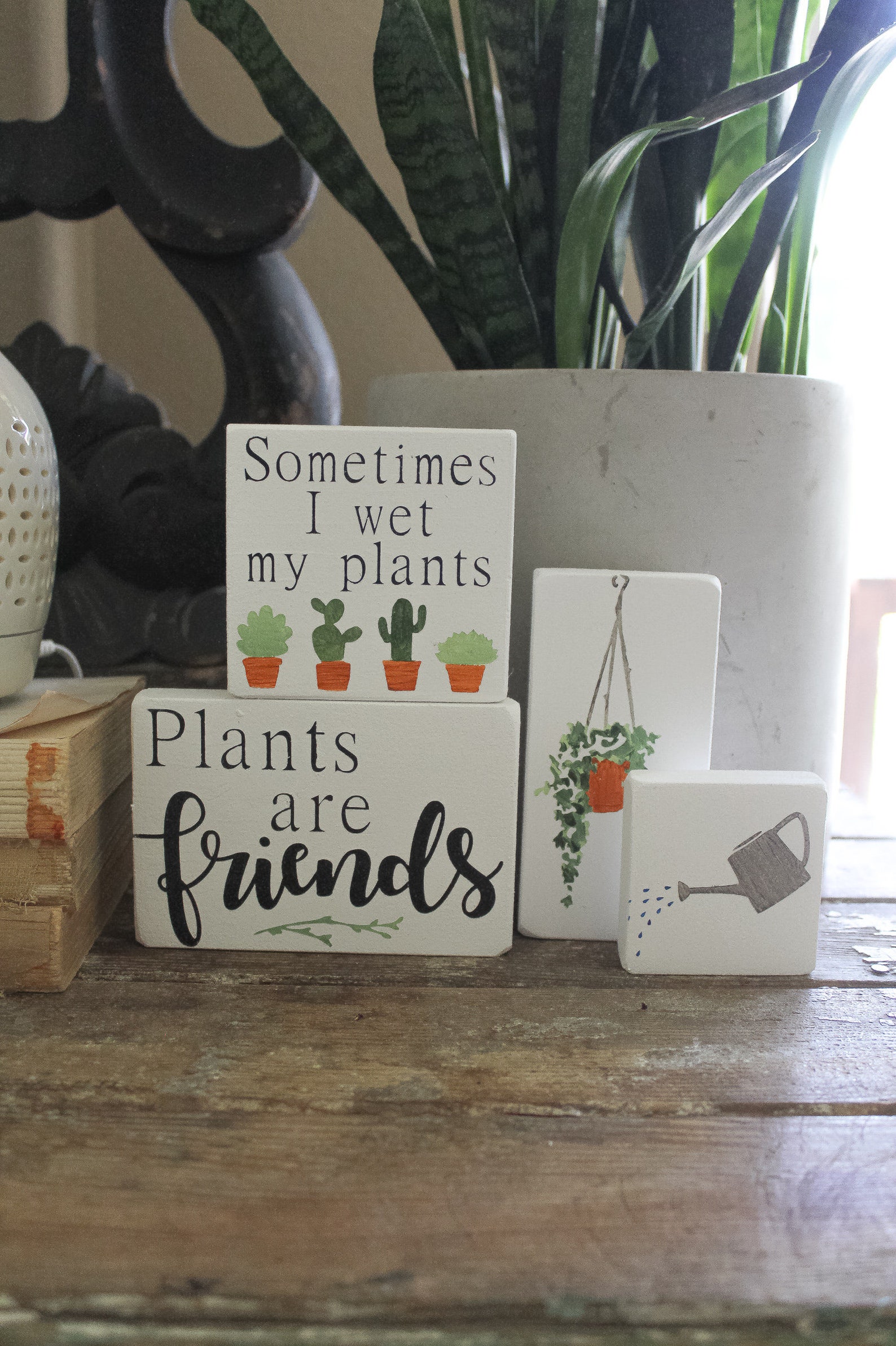 Plant Lady Signs Plant Decor Tiered Tray Decor Modern | Etsy