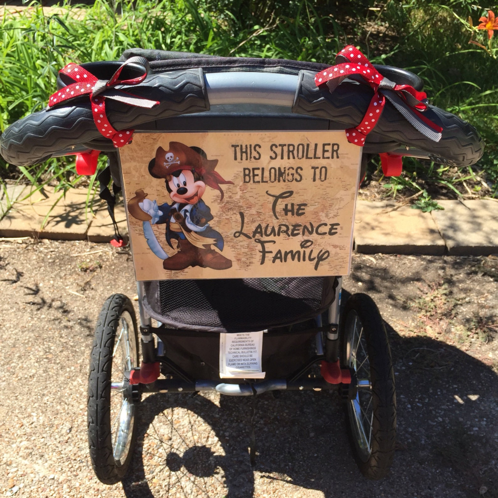 Stroller Tag Custom Personalized Disney Pirate Mickey - Etsy