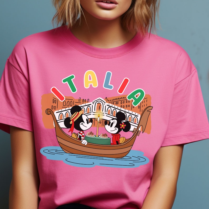 Disney's EPCOT Italy Pavilion Tee, Retro Mickey Minnie Tee, EPCOT World ...